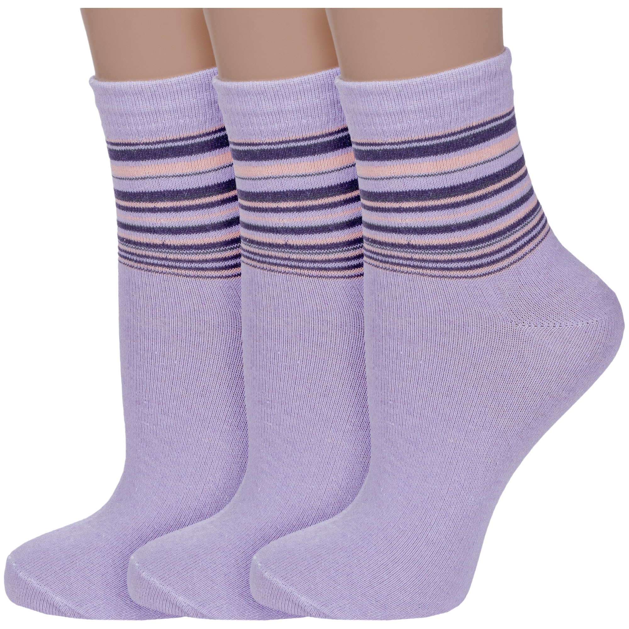 Комплект носков женских Альтаир 3-С46 фиолетовых 23