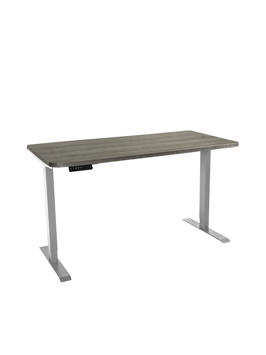Офисный стол лофт для работы стоя и сидя LuxAlto серый, 120x70x2.5см, 34171