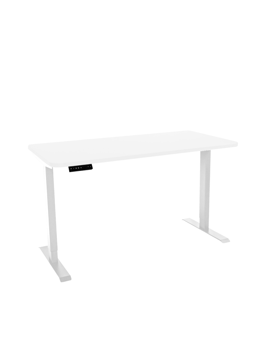 Письменный стол с регулировкой высоты LuxAlto электрический, белый, 160x70x2.5см, 34124