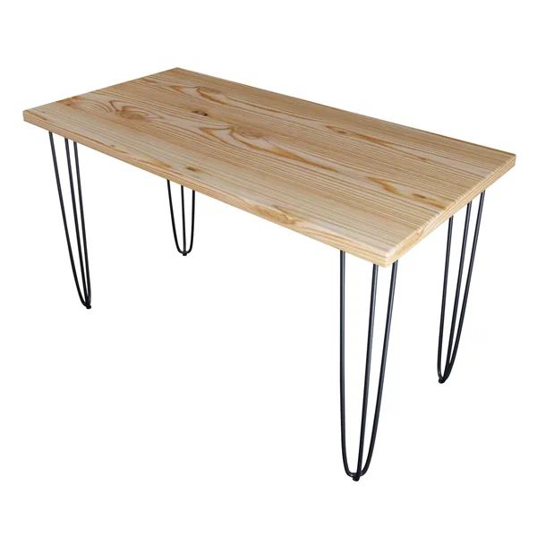 Стол кухонный Solarius Loft металл-дерево 130х70х75, без шлифовки, черные ножки-шпильки