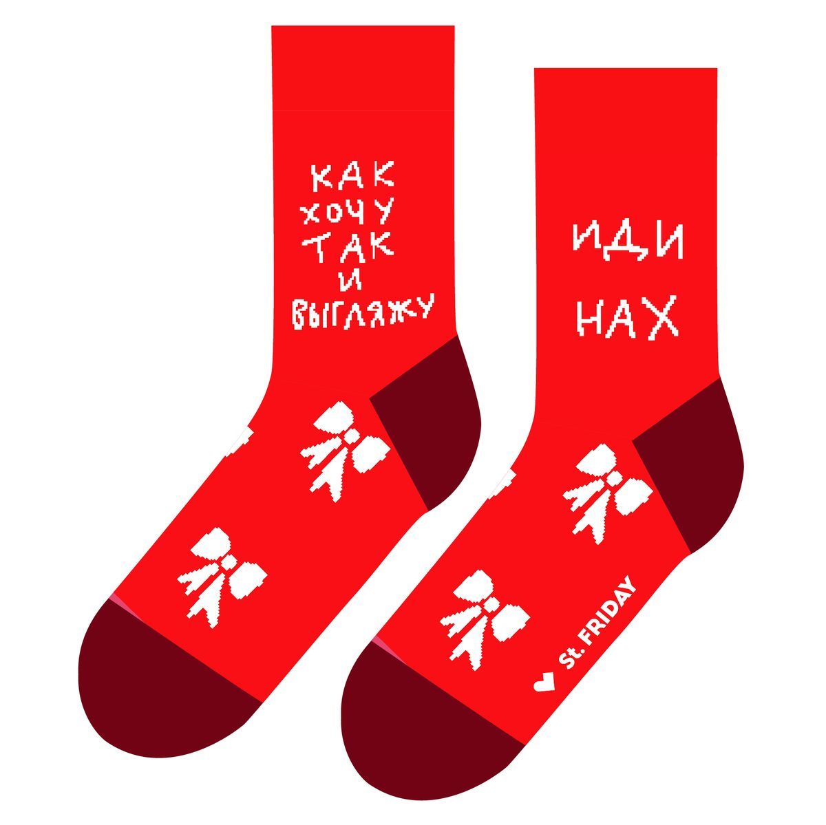 Носки мужские St. Friday Socks 540-11 красные 34-37