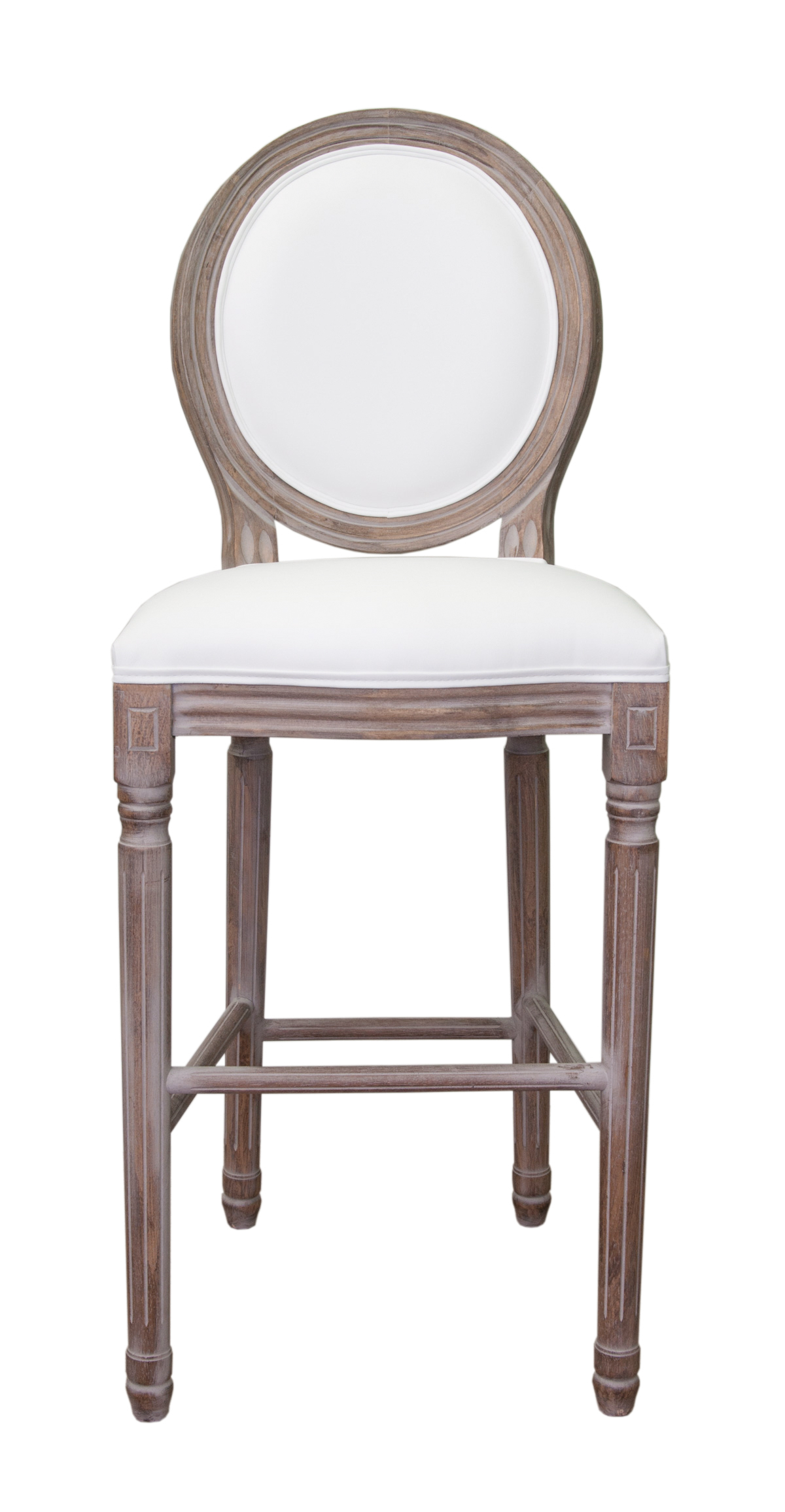 Барный стул Mak-interior 5KS24519-W, коричневый/белый
