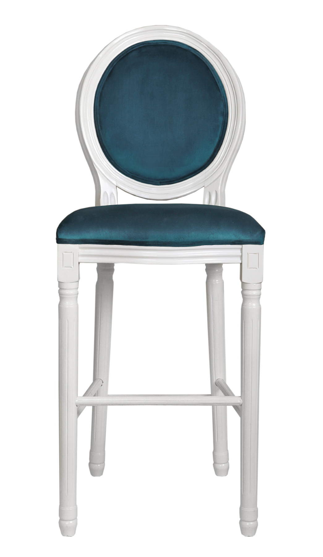 Барный стул Mak-interior 5KS24519-BW, белый/синий