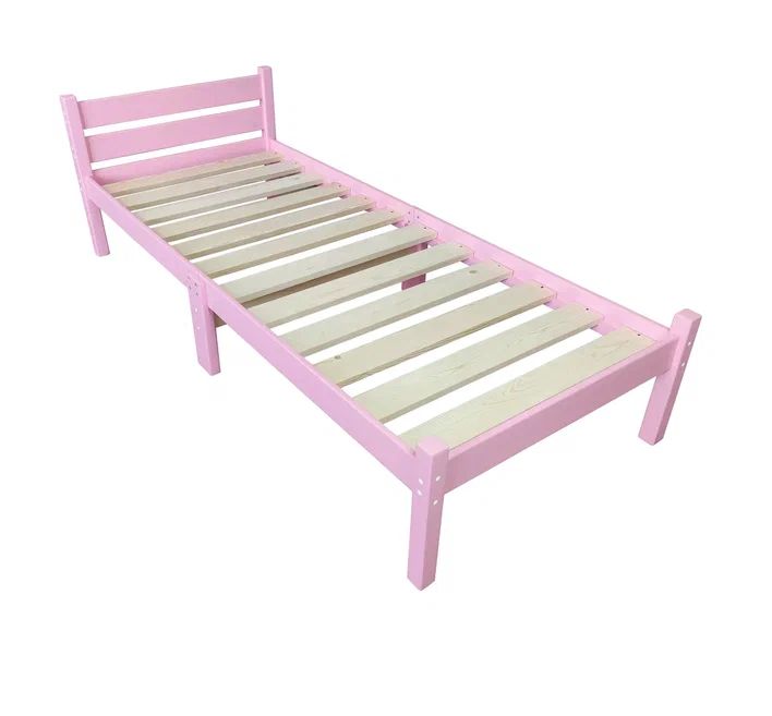 Кровать односпальная Solarius, Классика Компакт 100х190, цвет розовый