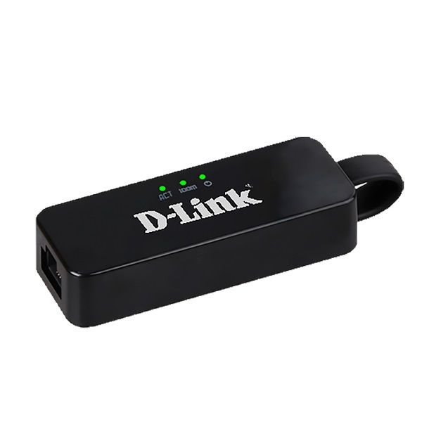 Адаптер D-Link USB A-RJ45, M-F Black (DUB-E100)