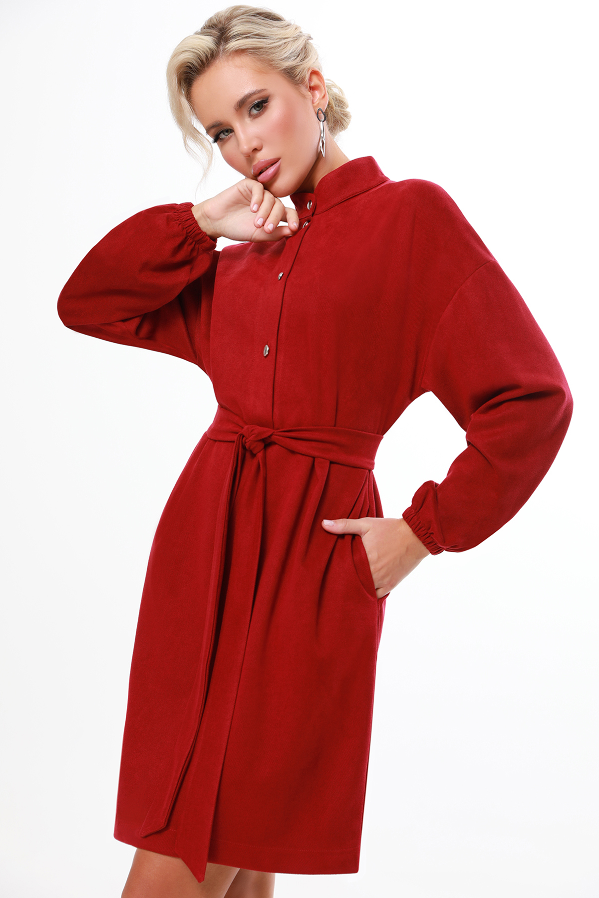 Платье женское DSTrend 0450 красное 46
