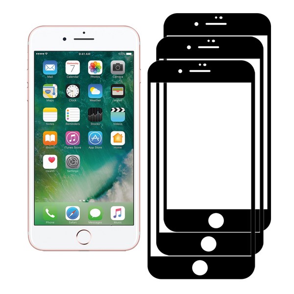 Комплект из 3х стекол  Krutoff для iPhone 7 Plus/8 Plus черное