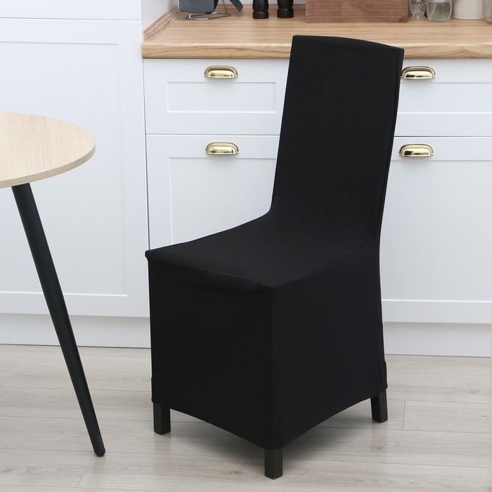 Чехол на стул, цвет черный, 90х40х40 см, 100% полиэстер
