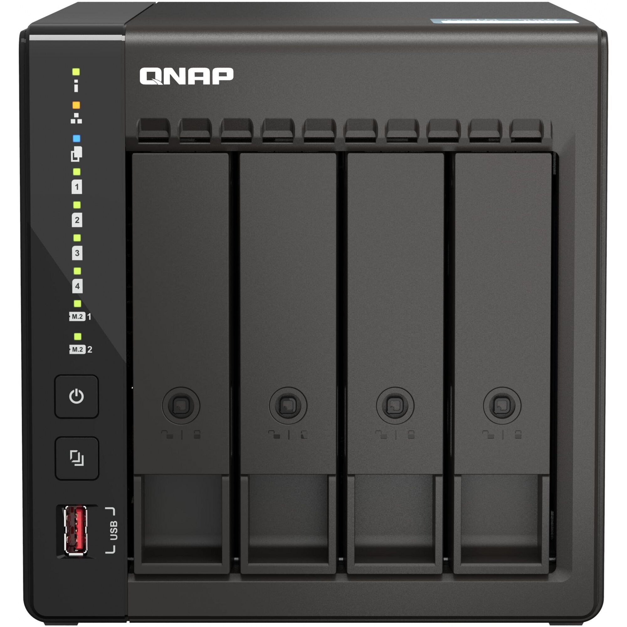 Сетевое хранилище данных QNAP черный (TS-453E-8G)
