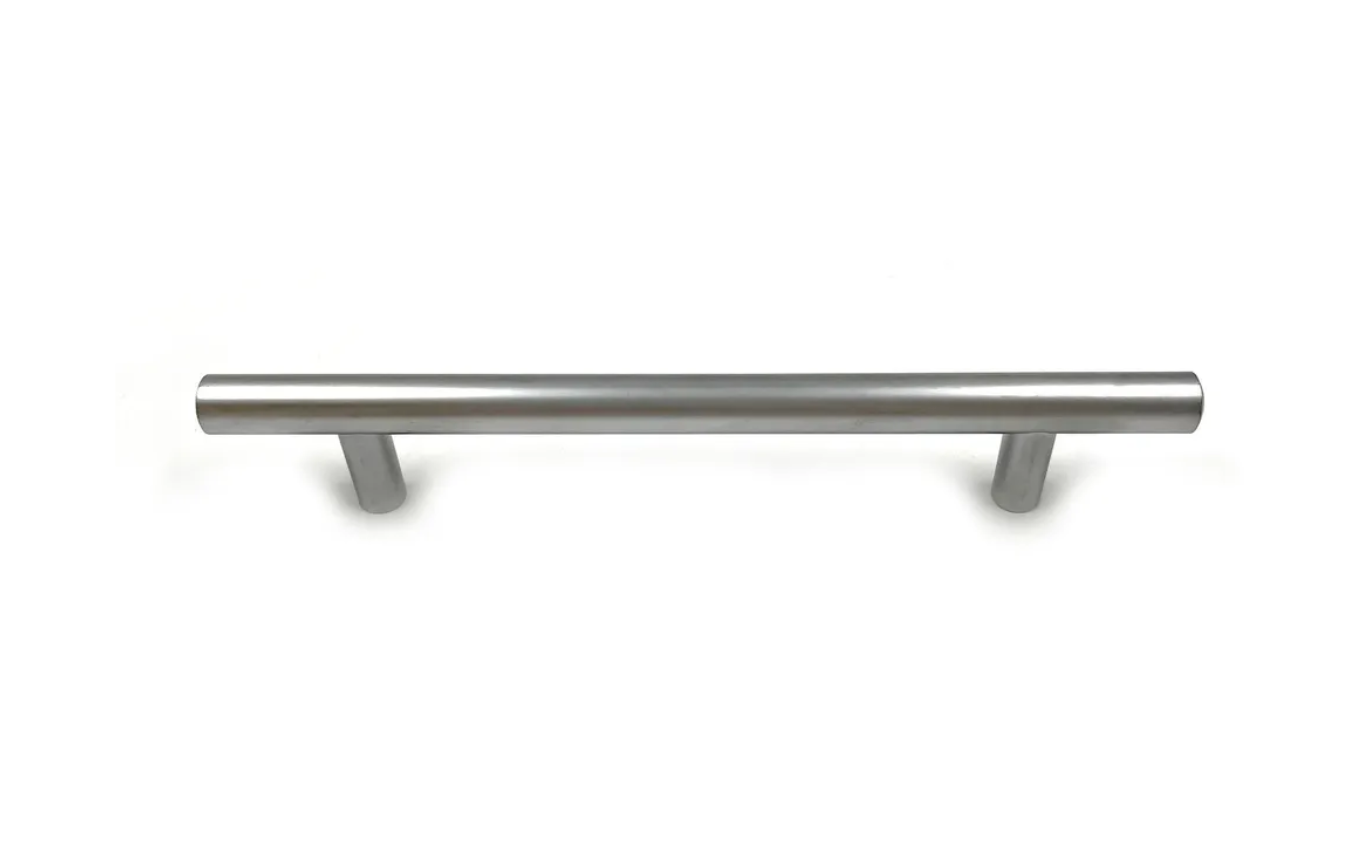 Мебельная ручка-рейлинг 96/156, металл, матовый хром, 2 шт