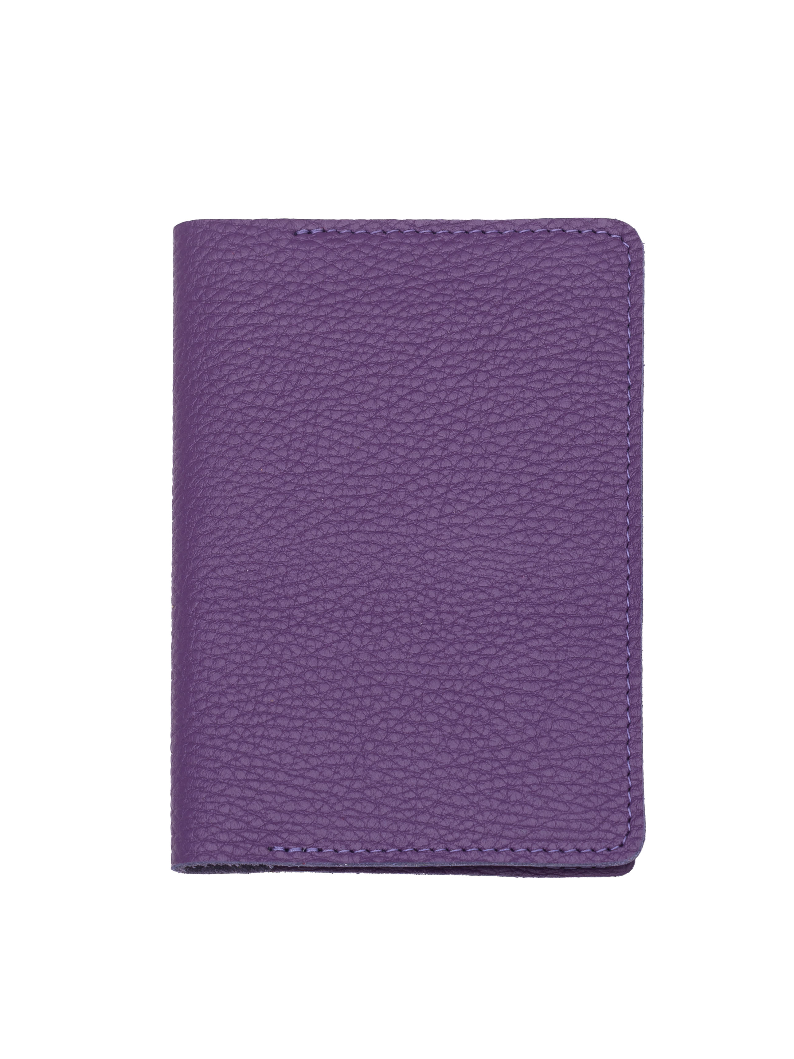 Обложка для паспорта женская Leather Collection ПГ-52 фиолетовая