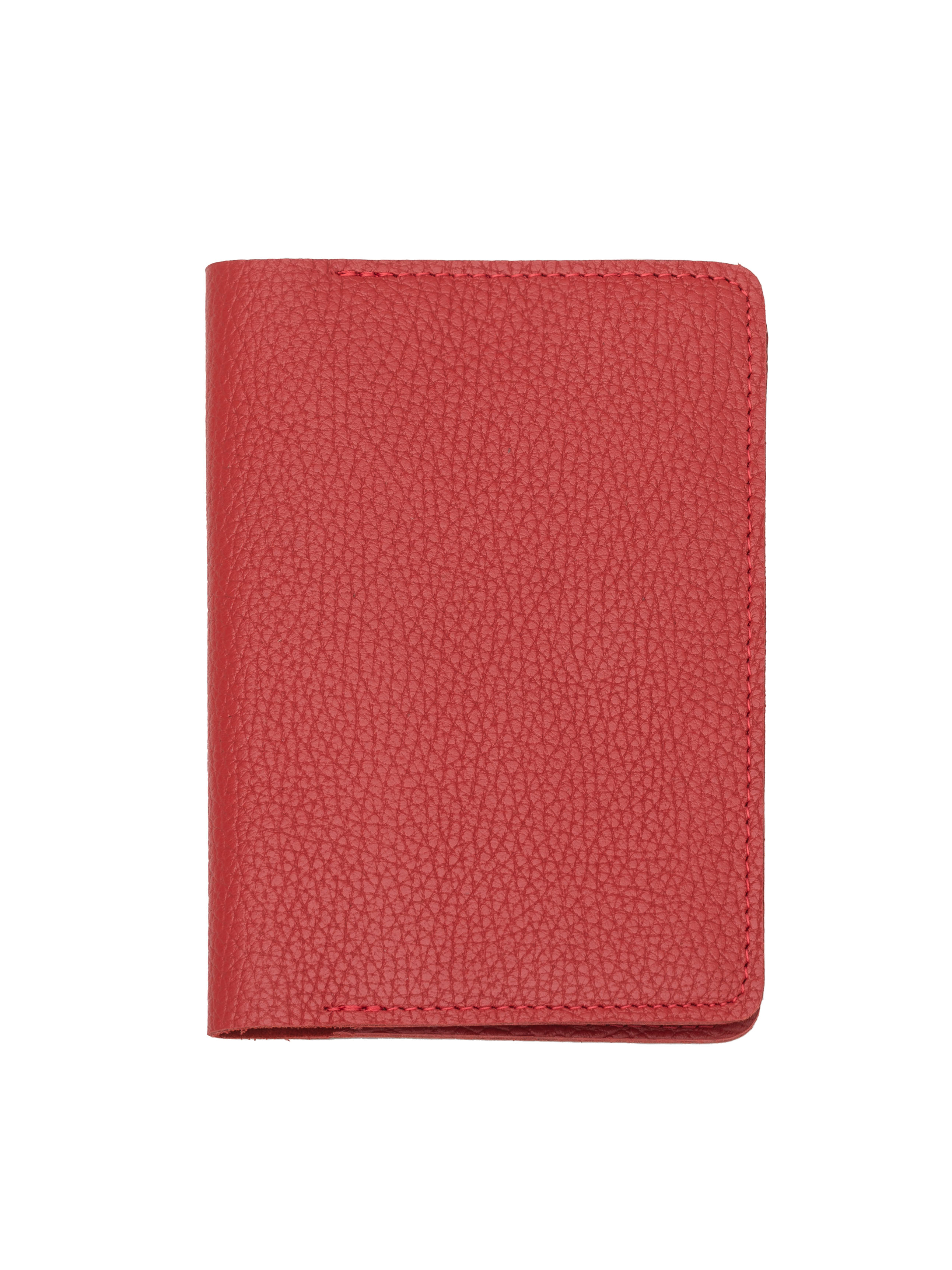 Обложка для паспорта женская Leather Collection ПГ-52 красная
