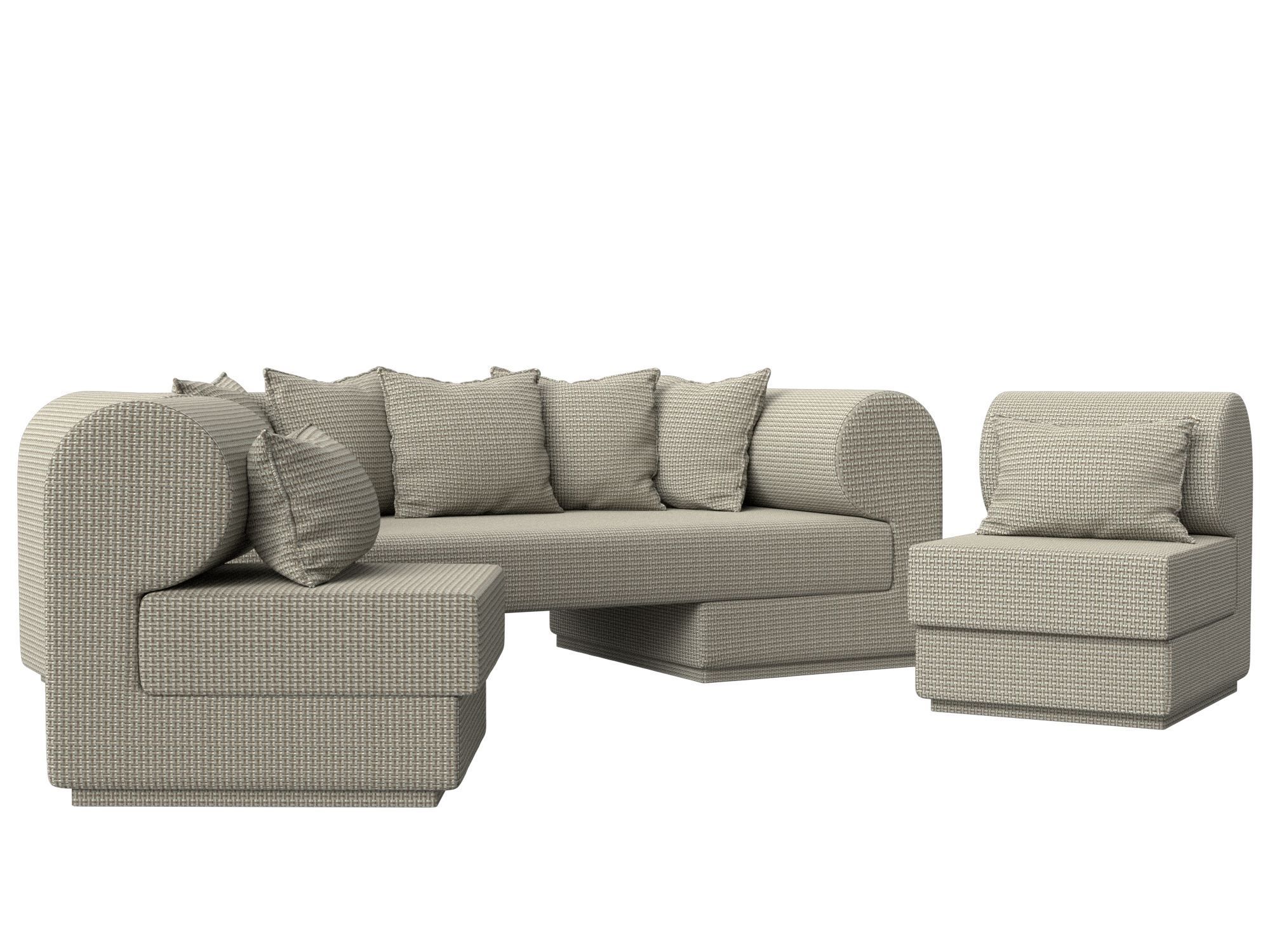 Набор Кипр-3 (диван, 2 кресла) рогожка корфу 02