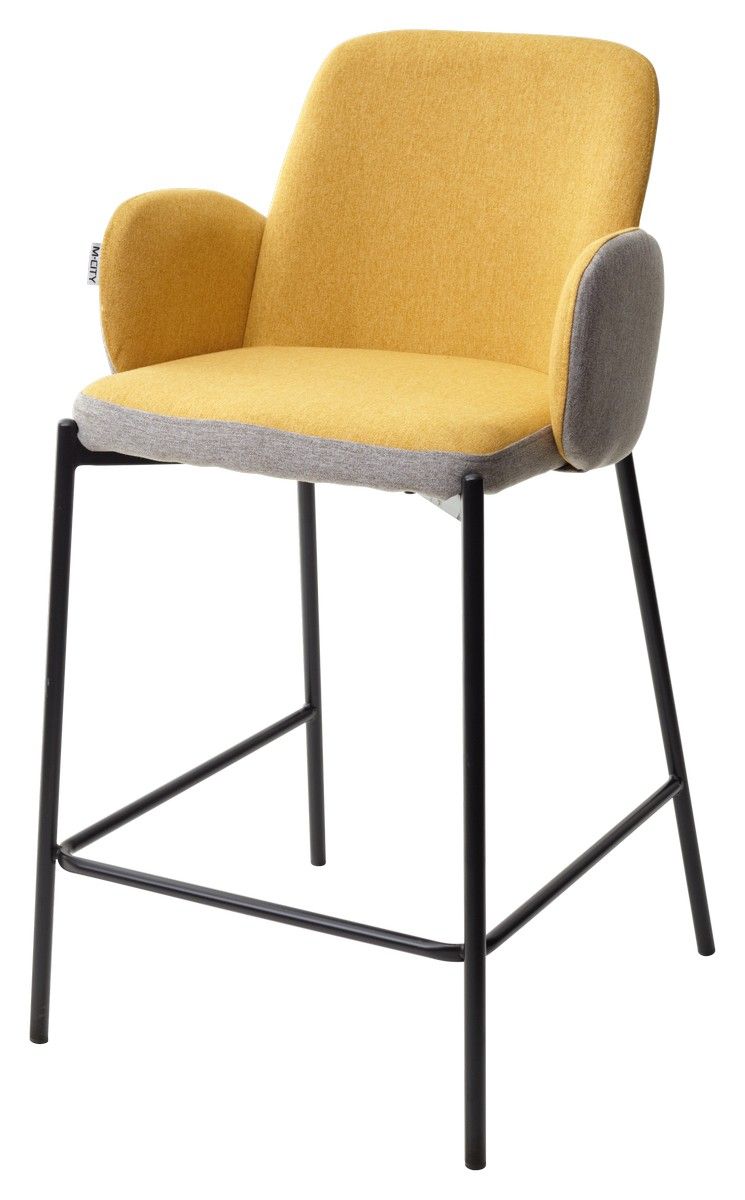 Комплект полубарных стульев 2 шт. M-City NYX, желтый/серый