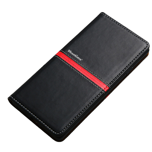 Чехол MyPads для Nokia 1.4 черный с красной полосой
