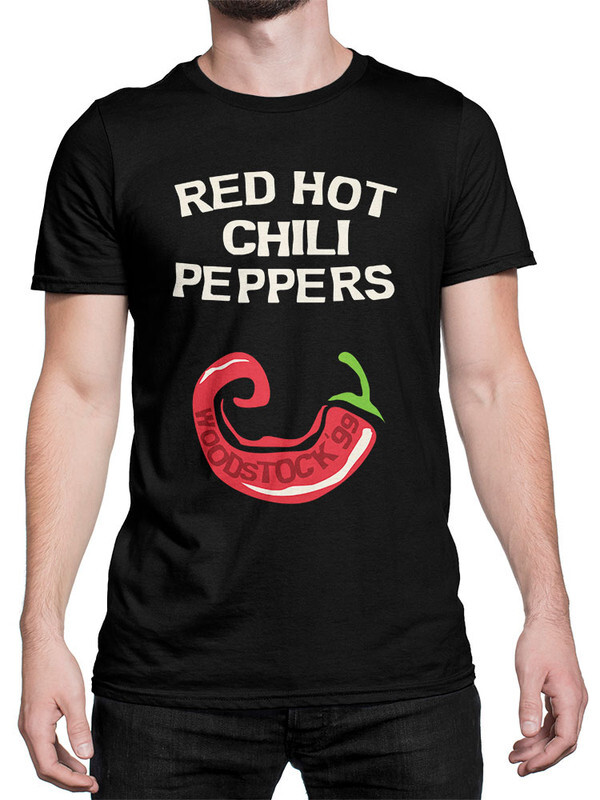Футболка мужская Design Heroes Red Hot Chili Peppers - Woodstock черная M