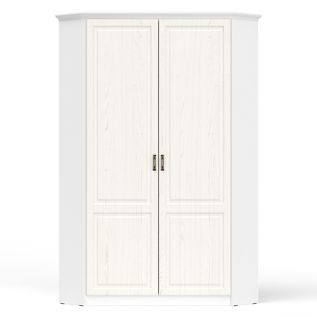 Шкаф для одежды Mobi Ливерпуль 13.124 с карнизом ясень ваниль/белый, 110х110х224 см