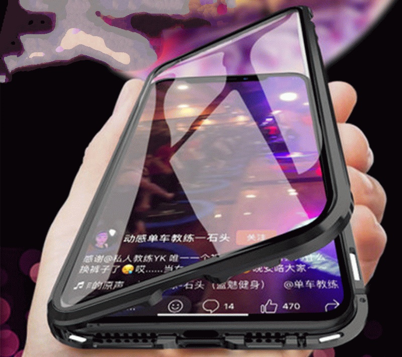 Чехол MyPads «Vetro magnete» для Xiaomi Mi 11 Ultra прозрачный/черный