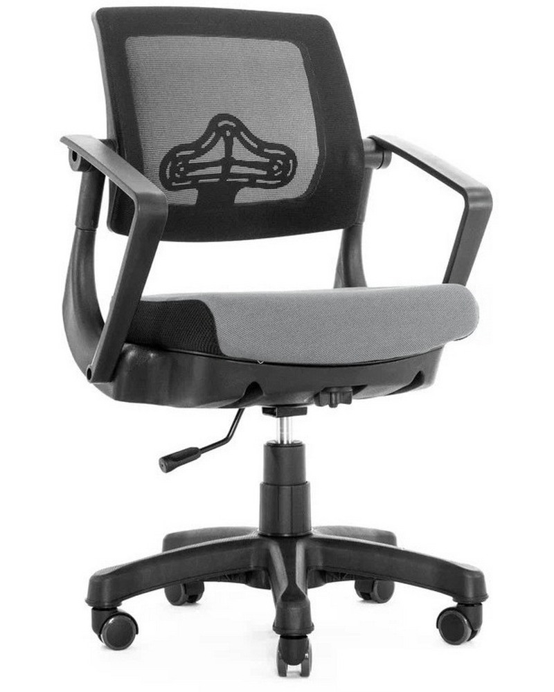 Подростковое кресло Falto Synif Robo С-250 SY-1208 каркас черный/сетка черная/ткань серая