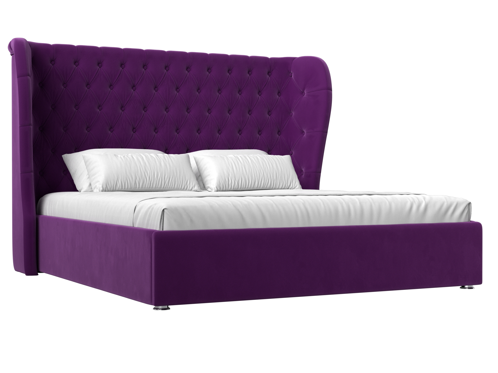 Кровать Лига Диванов Далия 180 Фиолетовый (микровельвет)
