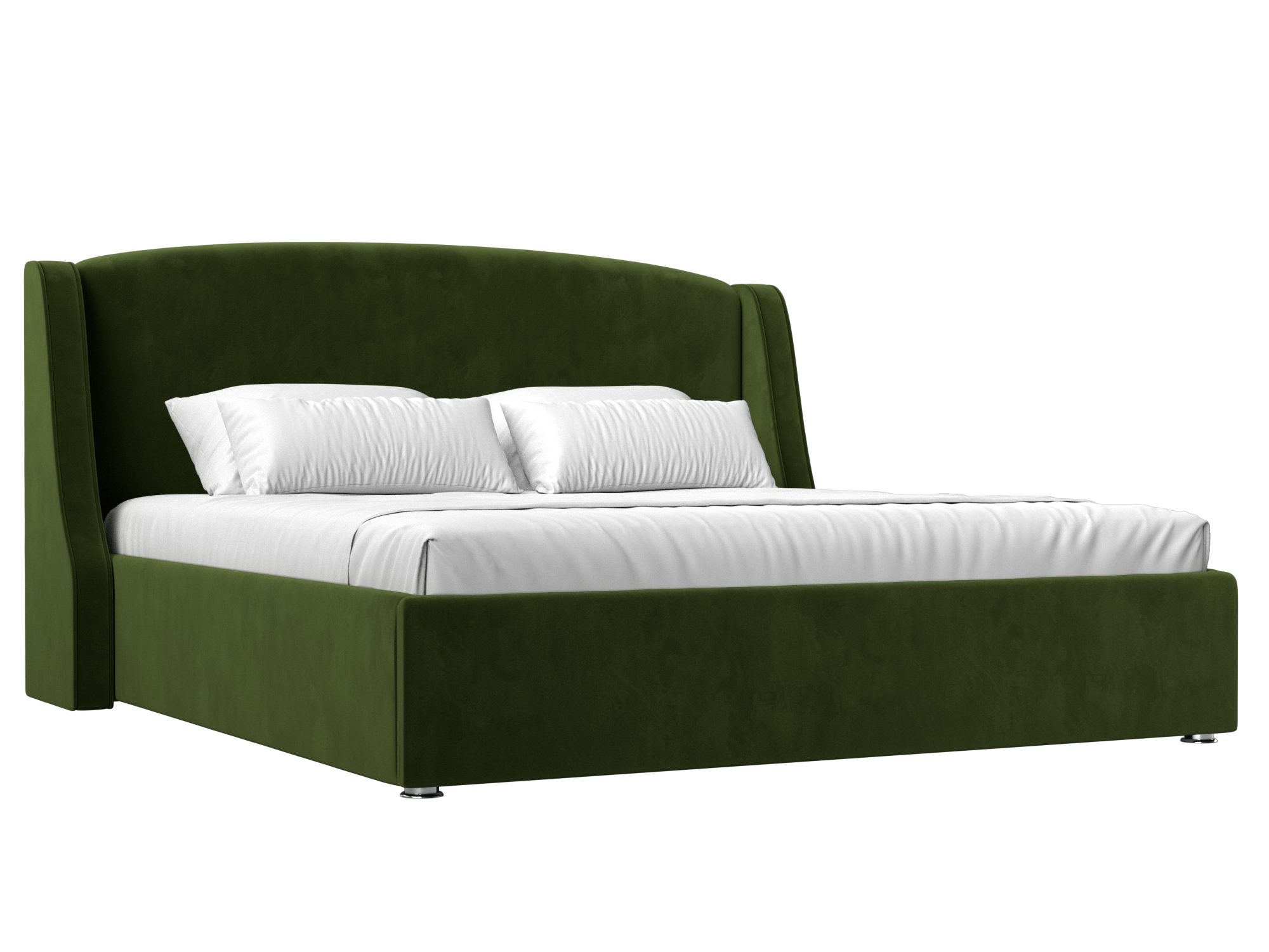 Кровать Лига Диванов Лотос 160 Зеленый (микровельвет)