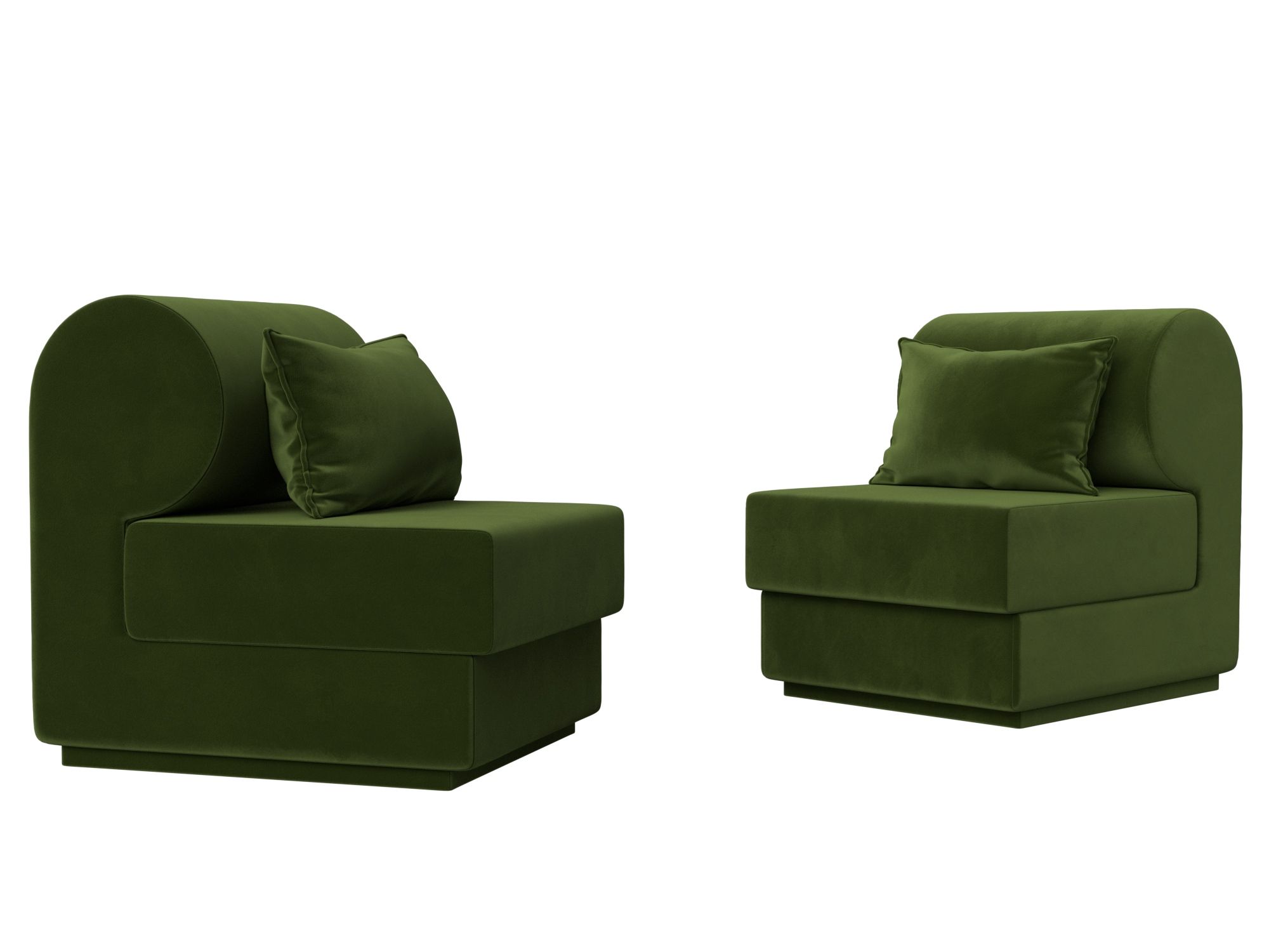 Набор Кипр-1 (2 кресла) микровельвет зеленый