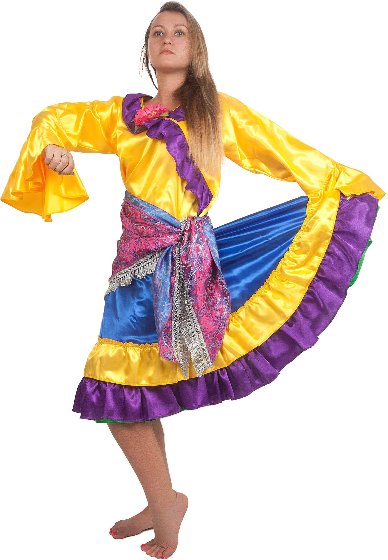 Костюм карнавальный женский Кармен Волшебный мир vm1249 разноцветный 50-52 RU
