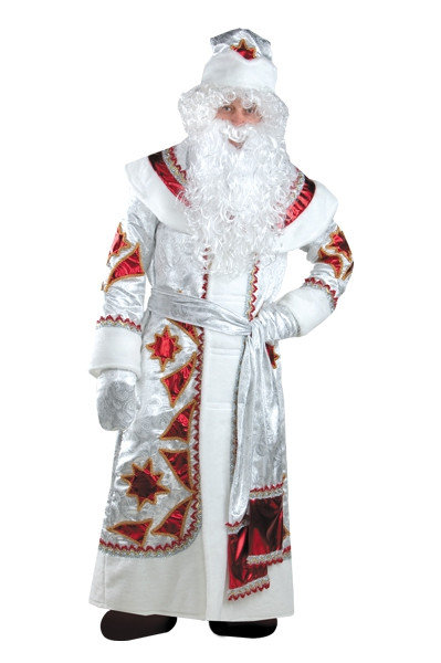 Костюм карнавальный мужской Batik Дед Мороз 161, красный, серебристый, 54-56 RU