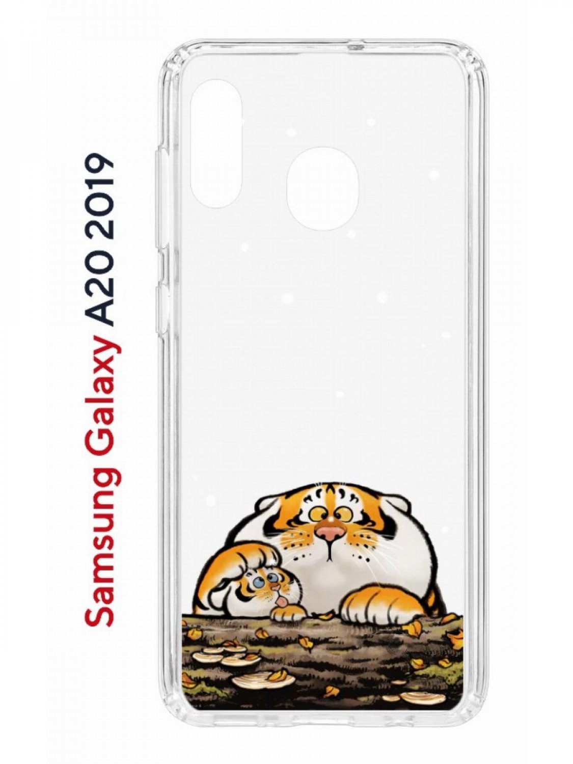 Чехол на Samsung A20/A30 2019 Kruche Print тигр первый снег, противоударный бампер