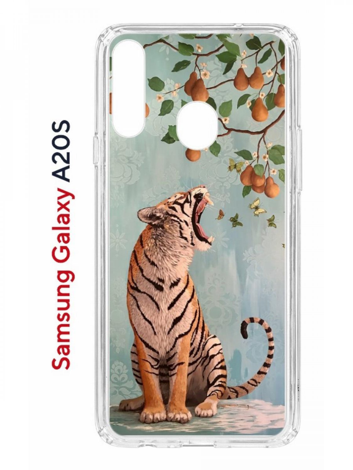 Чехол на Samsung A20S с принтом Kruche Print Тигр под деревом, противоударный бампер