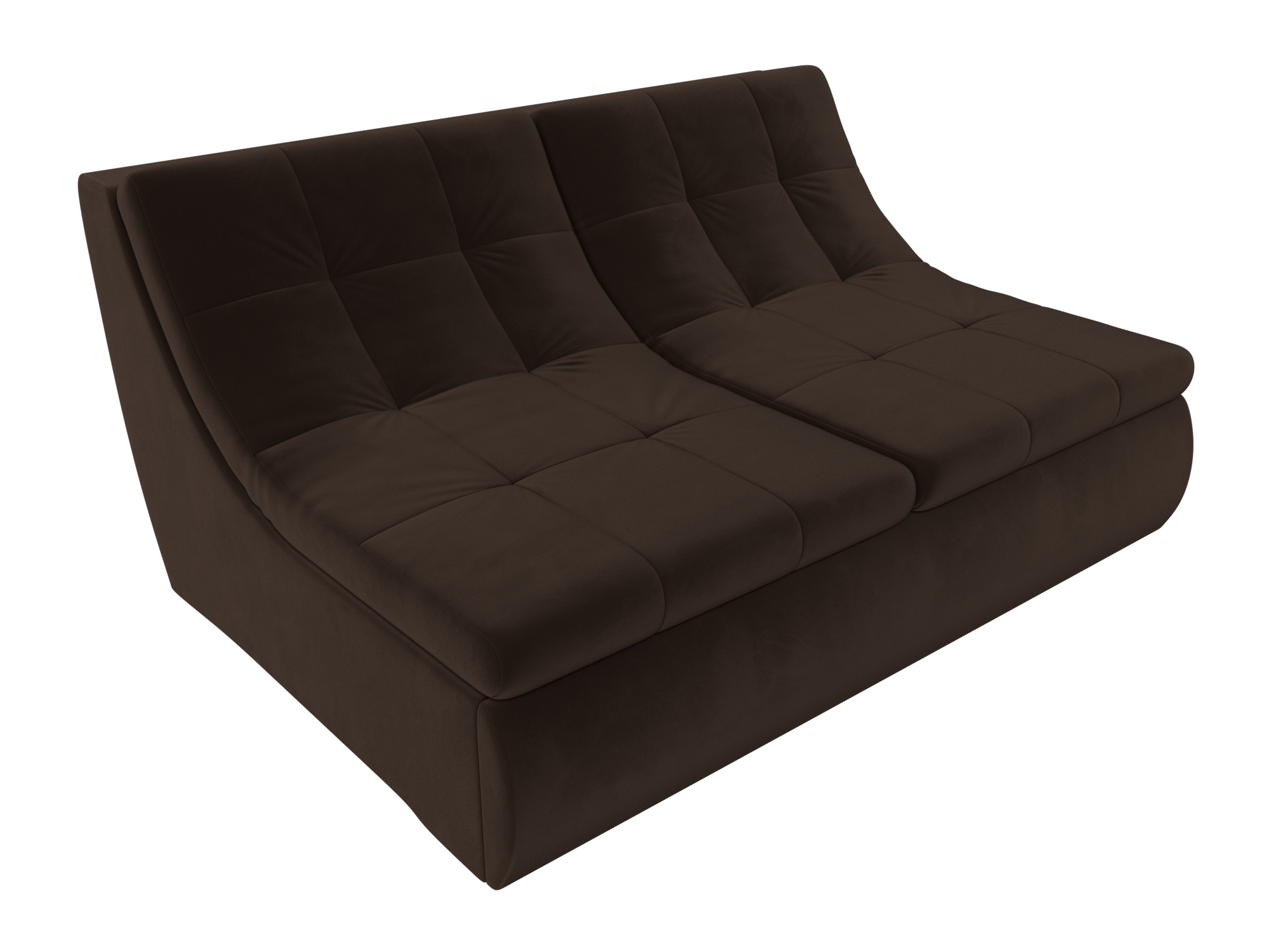 Модуль Холидей раскладной диван микровельвет коричневый