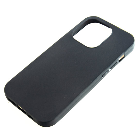 Силиконовый чехол TPU Case матовый для iPhone 14 pro черный