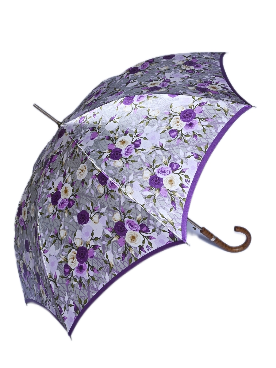 Зонт женский ZEST 51644 серебристо-фиолетовый