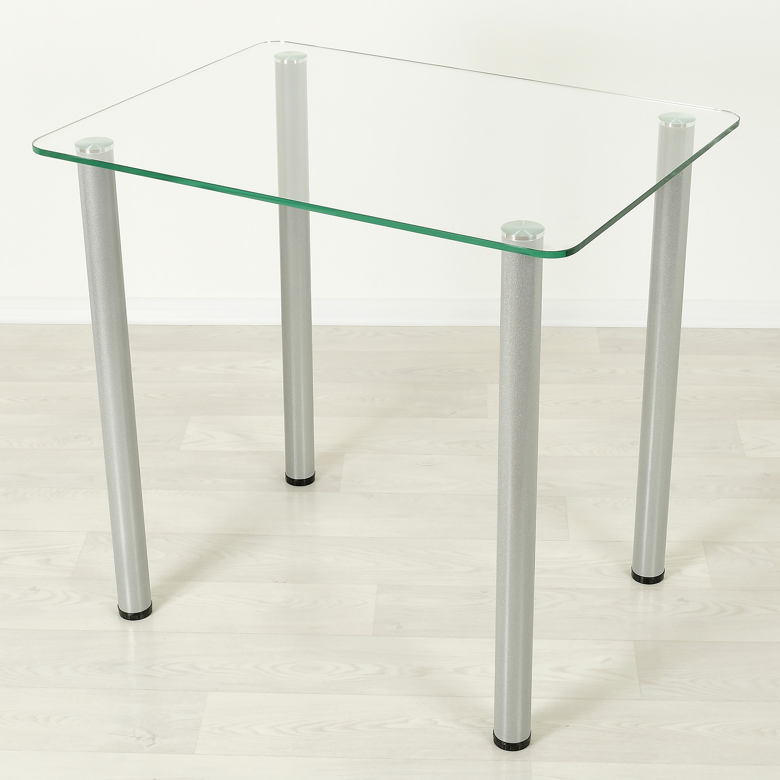 Стеклянный стол Mebel Apartment Эдель 10 прозрачный/металлик 1100х700