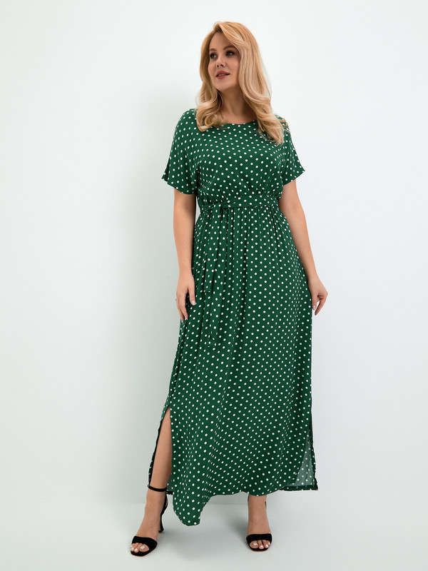 Платье женское МСМ-Виктория 6000 зеленое 44 RU