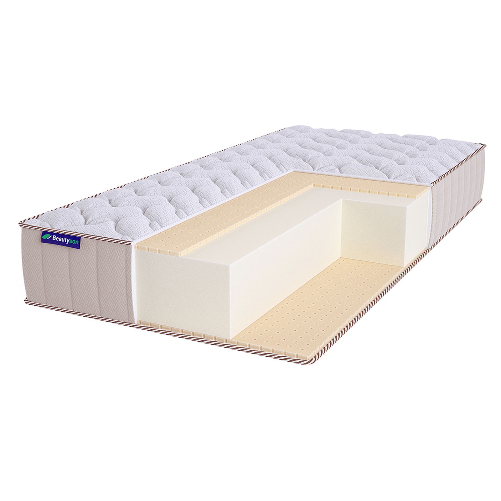 Матрас Beautyson Roll Foam 18 Latex Double Lux, 75х175, 22 см, беспружинный