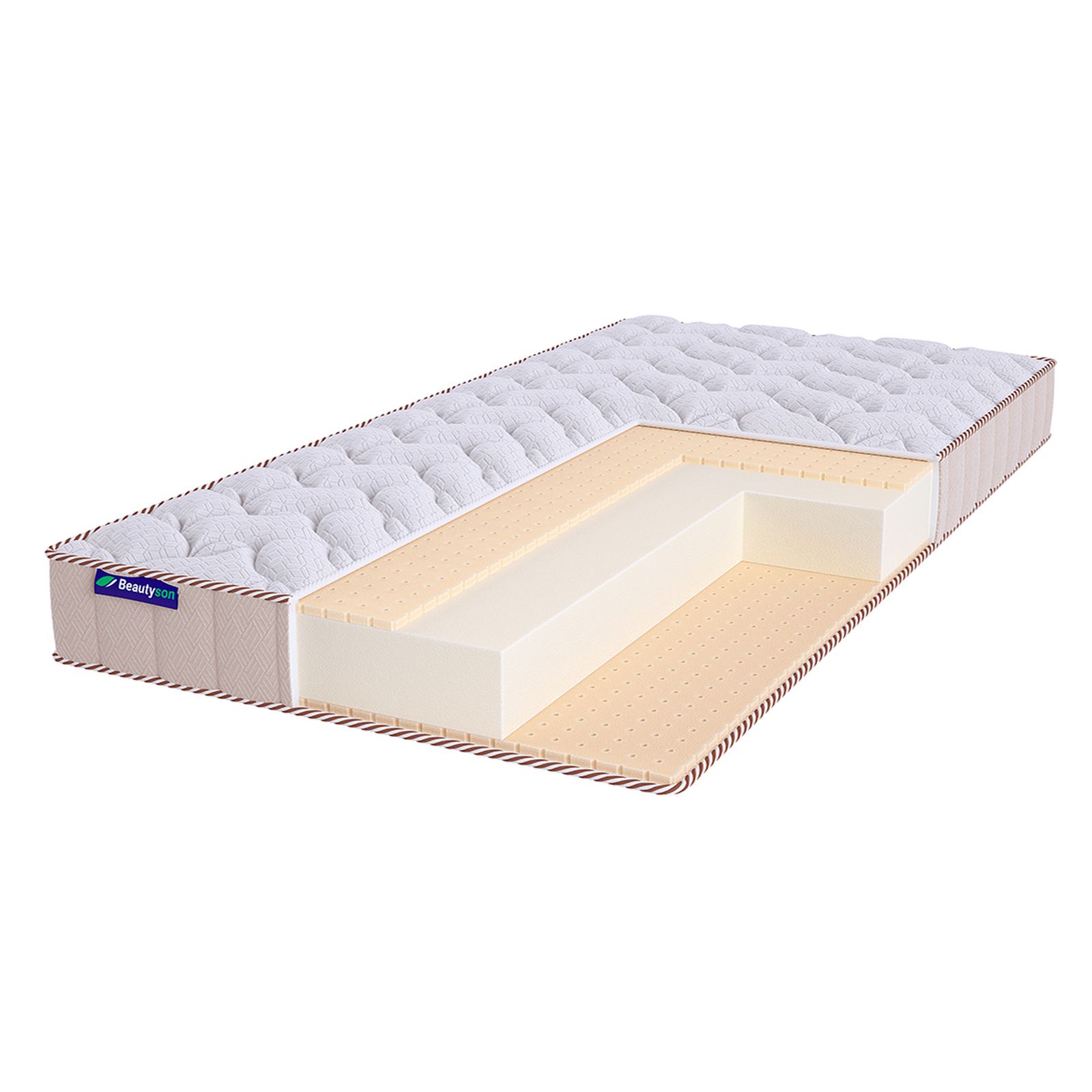 Матрас Beautyson Roll Foam 10 Latex Double Lux, 95х186, 14 см, беспружинный