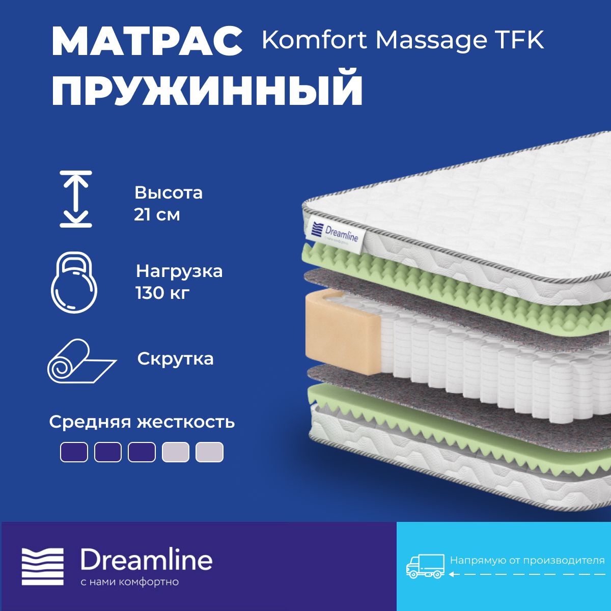 Матрас Dreamline Komfort Massage TFK 120x200 см