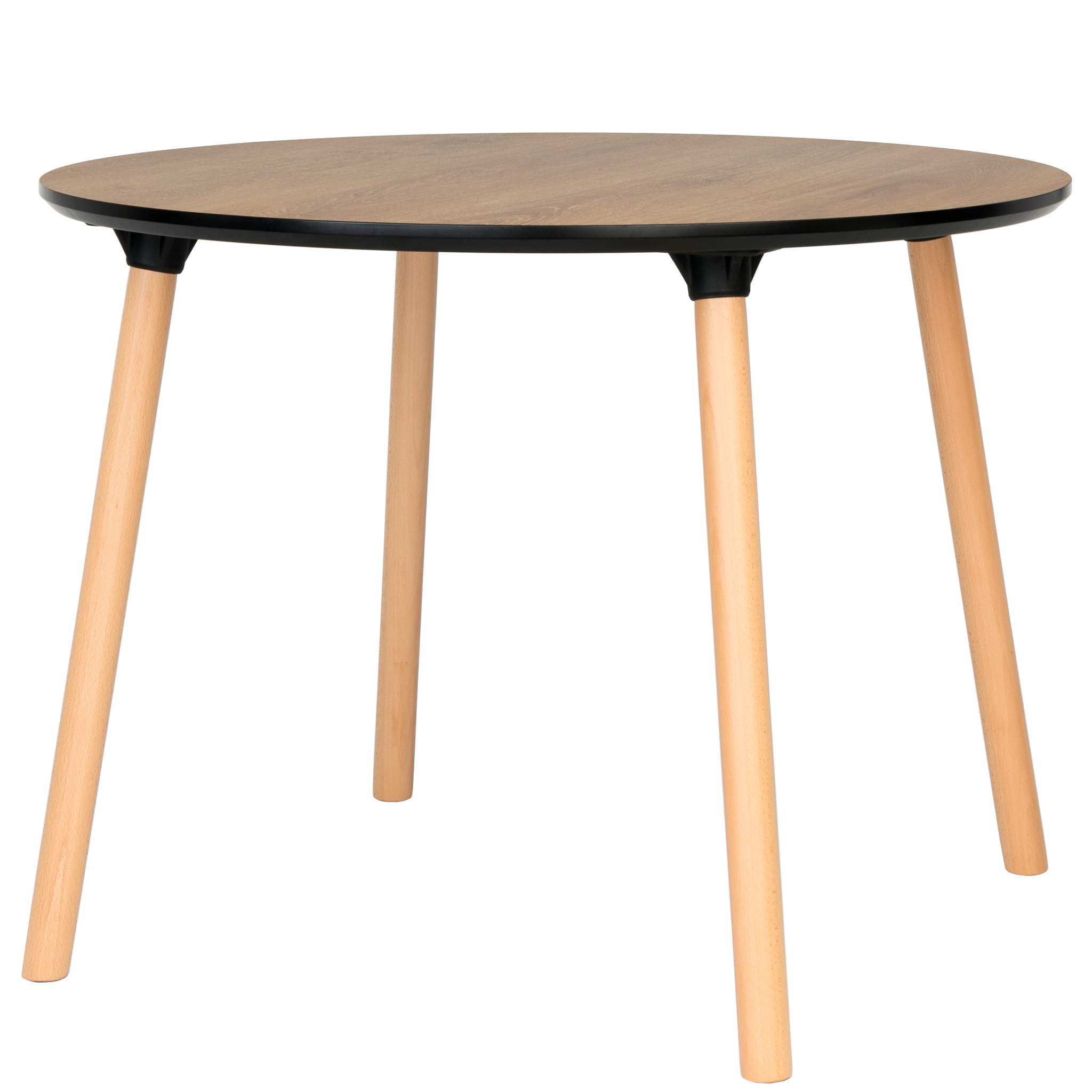 Обеденный стол Morton 100 см меламин коричневый StoreForHome / PW-036-3-WOOD