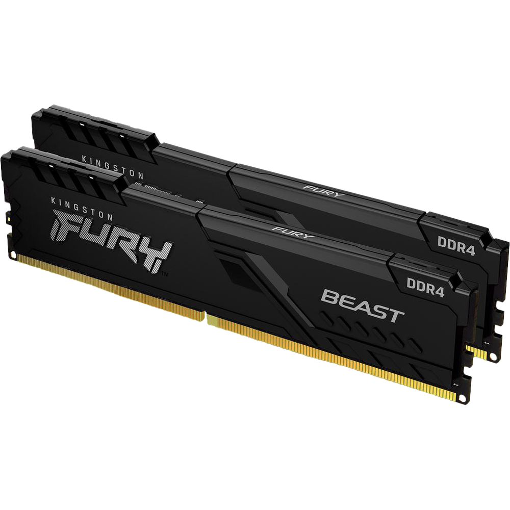 Оперативная память Kingston Fury Beast Black 8Gb DDR4 3200MHz (KF432C16BBK2/8) (2x4Gb KIT)