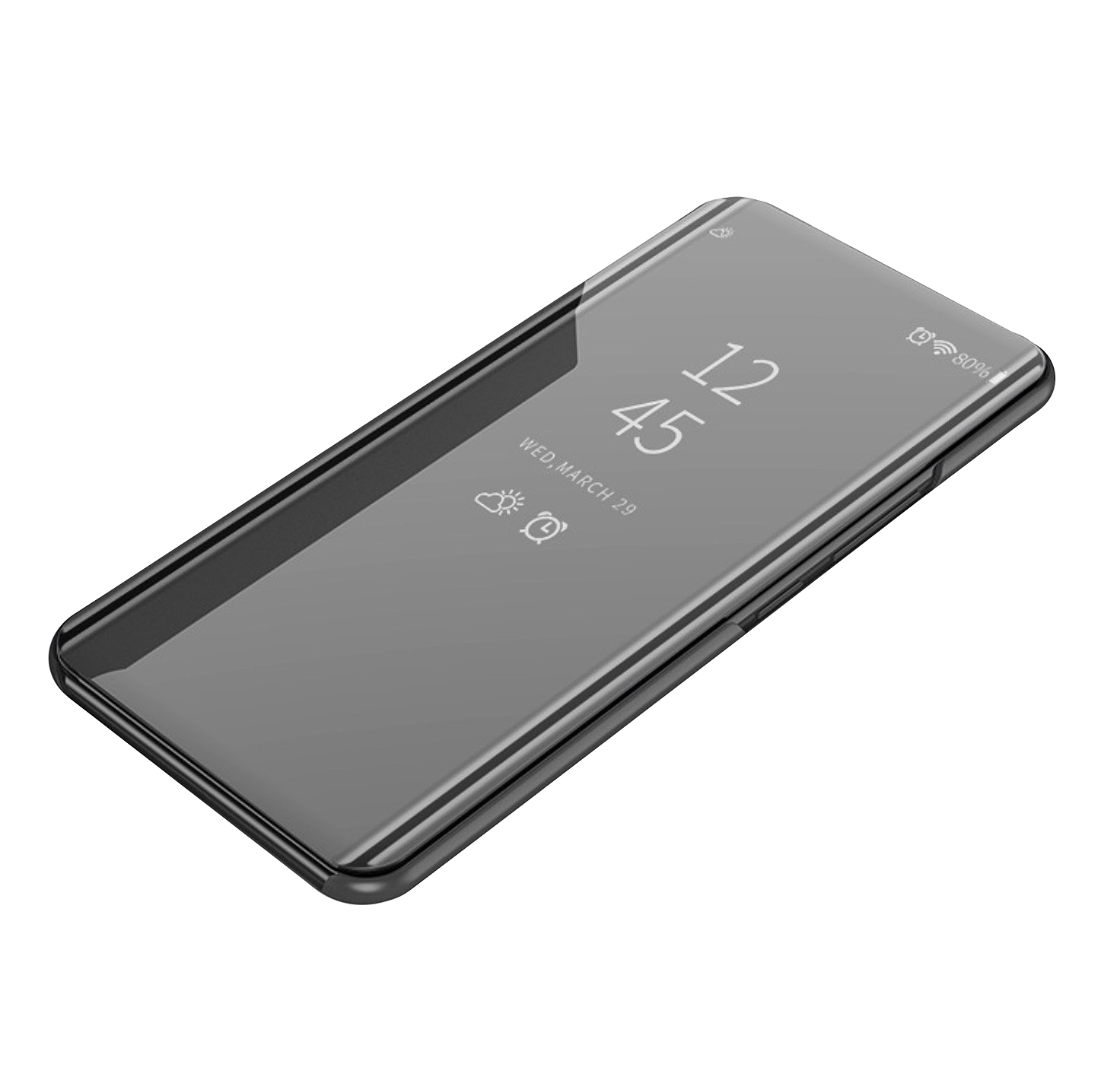 Чехол-книжка MyPads для Sony Xperia 1 J9110/ Xperia XZ4 с дизайном Clear View Cover черный
