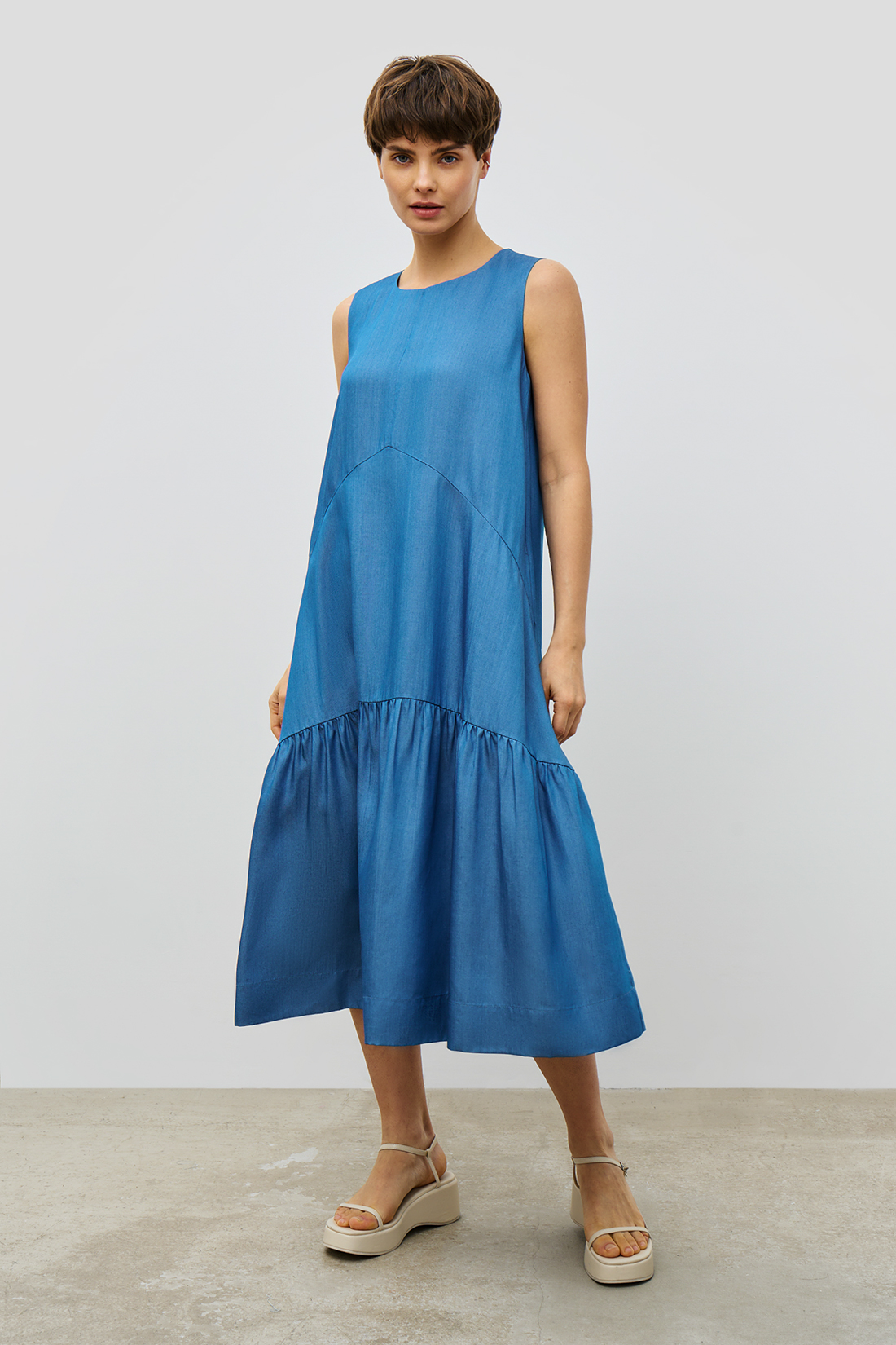 Платье женское Baon B4523049 голубое S