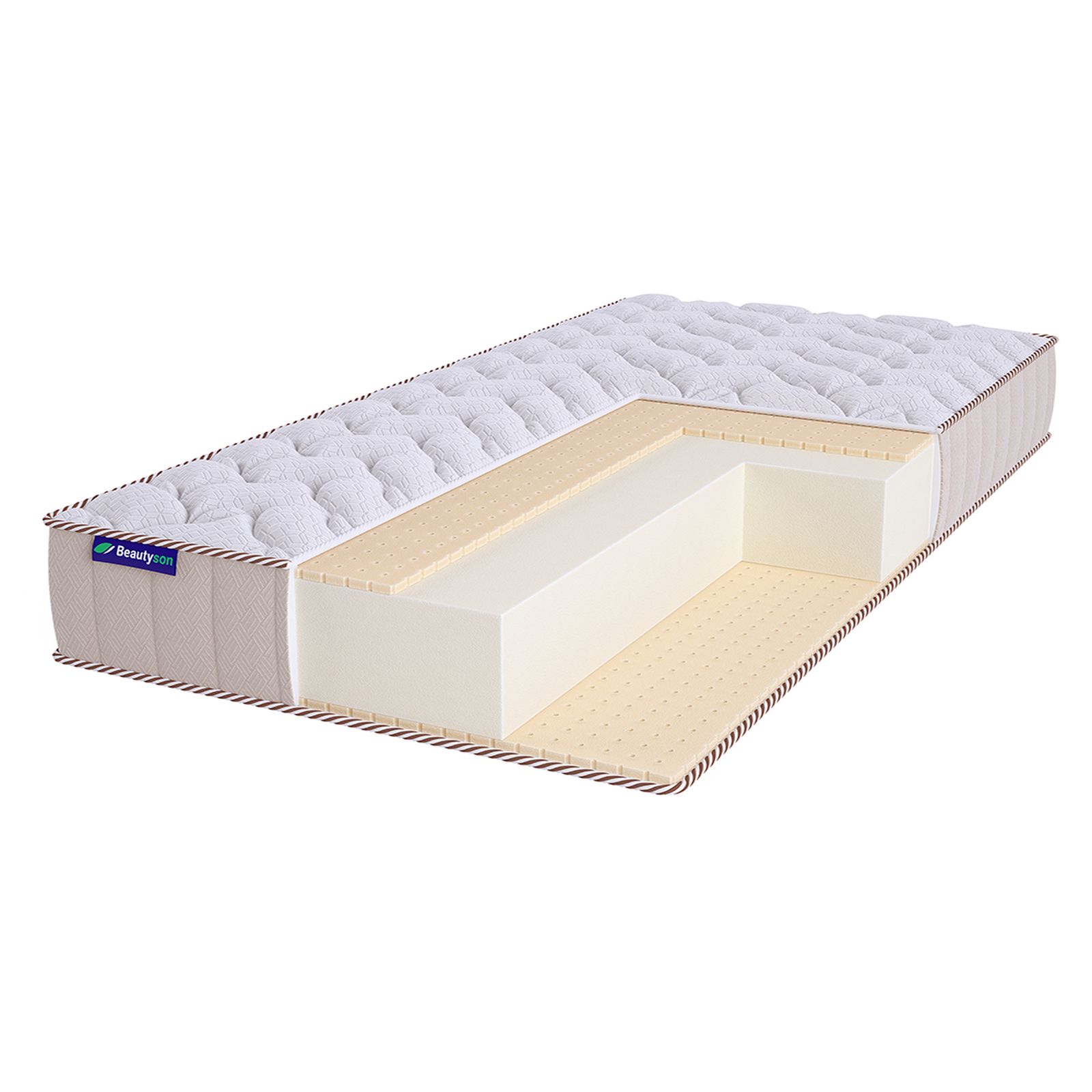 Матрас Beautyson Roll Foam Hard 14 Latex Double Lux, 125х180, 18 см, беспружинный