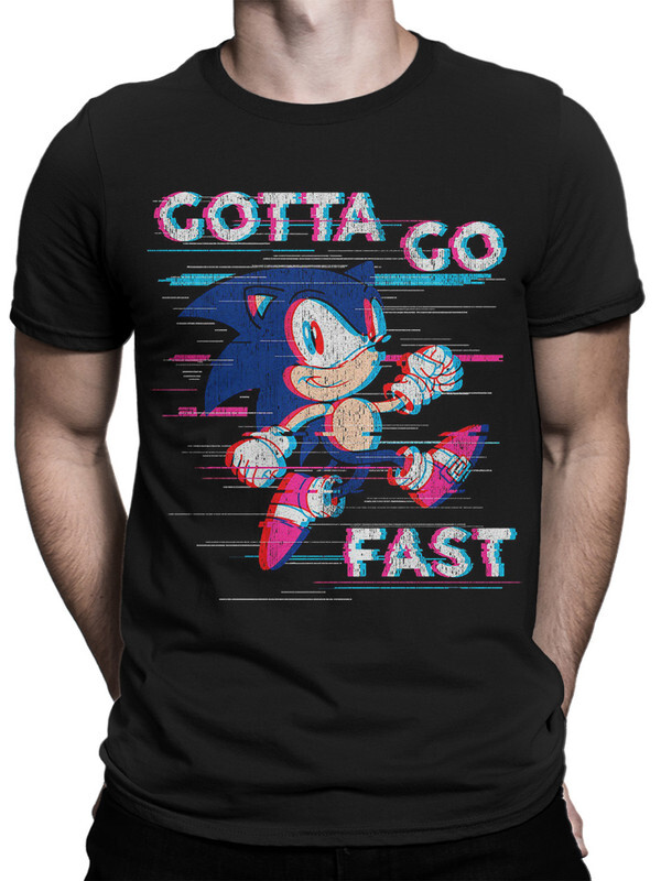 Футболка мужская Design Heroes Ёжик Соник - Gotta go fast черная XL