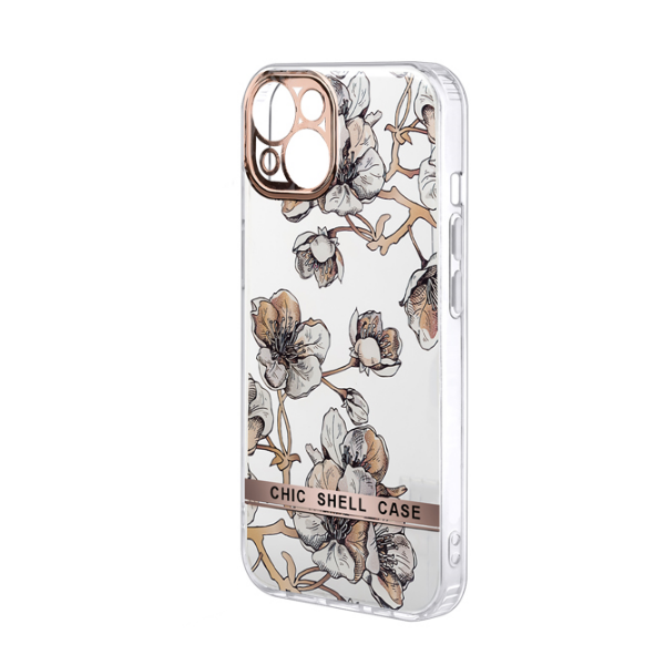 Чехол для iphone 13 Chic Shell Case прозрачный серый