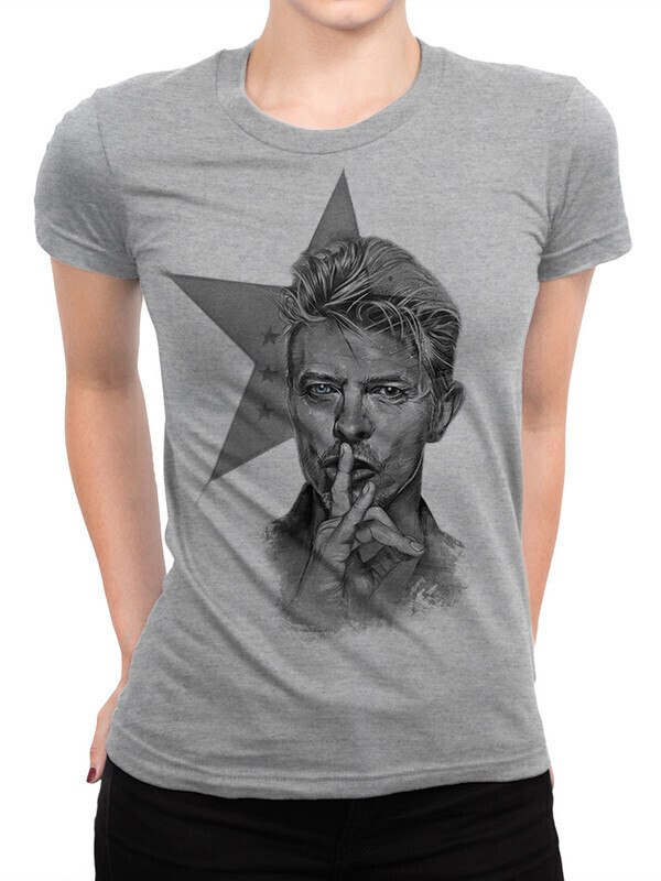 Футболка женская Dream Shirts Дэвид Боуи - David Bowie 1000854-1 серая M