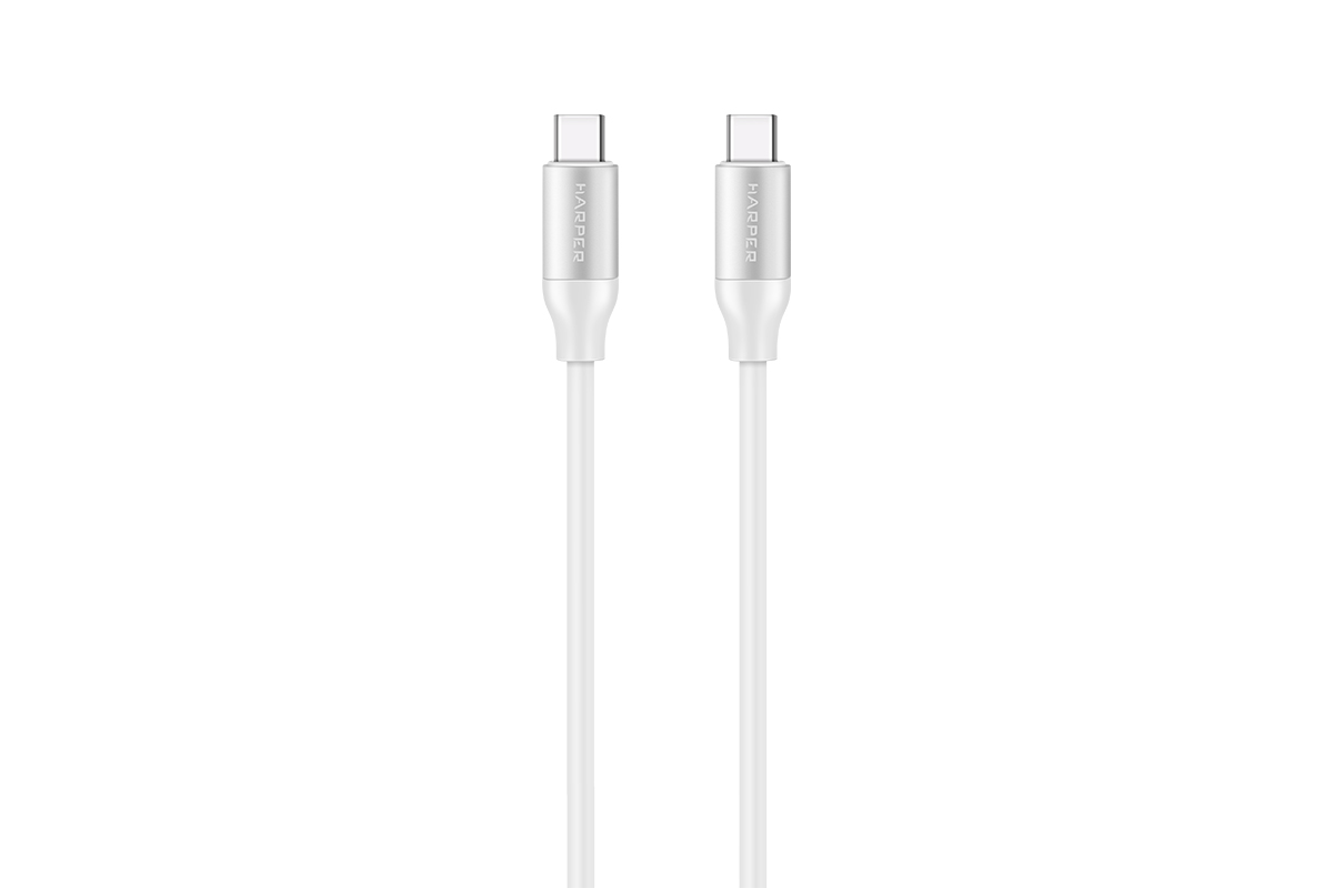 Кабель HARPER SCH-770, USB Type-C (m), USB Type-C (m), 1м, белый