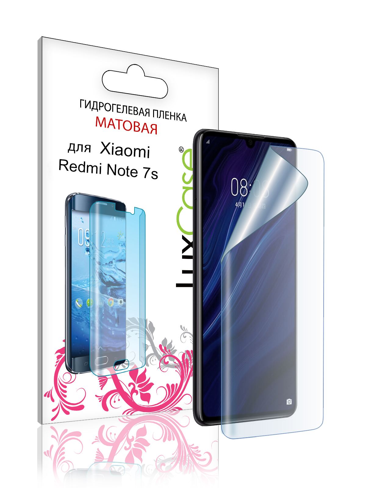 Гидрогелевая пленка LuxCase для Xiaomi Redmi Note 7s, Матовая, 0,14 мм, Front