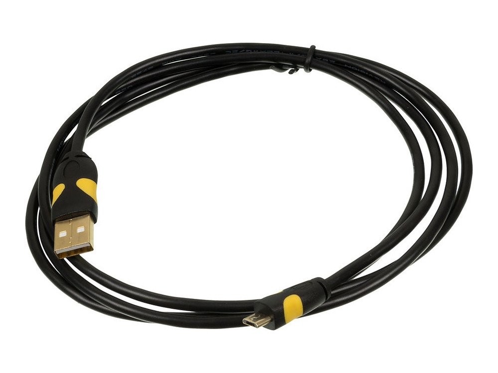 Кабель 2A Smooth connector, micro USB B (m), USB A(m), 1.5м, черный