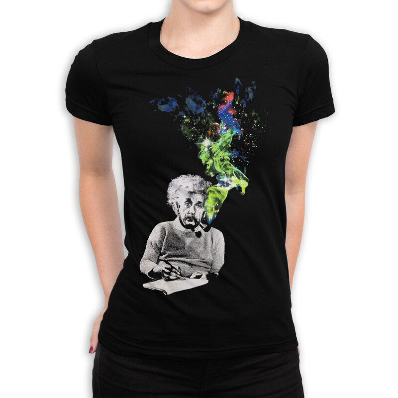 Футболка женская Dream Shirts Альберт Эйнштейн 1000085-1 черная L